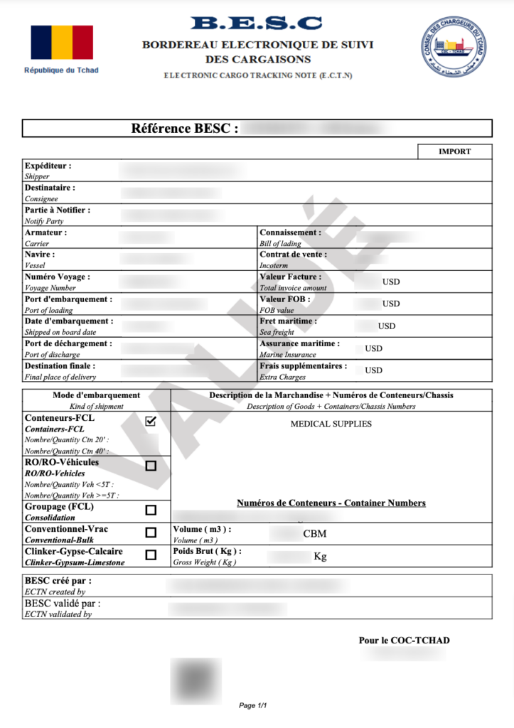 Chad ECTN - BSC Africa